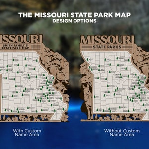 The Missouri State Park Map Custom and Non Customizable Options SVG ...