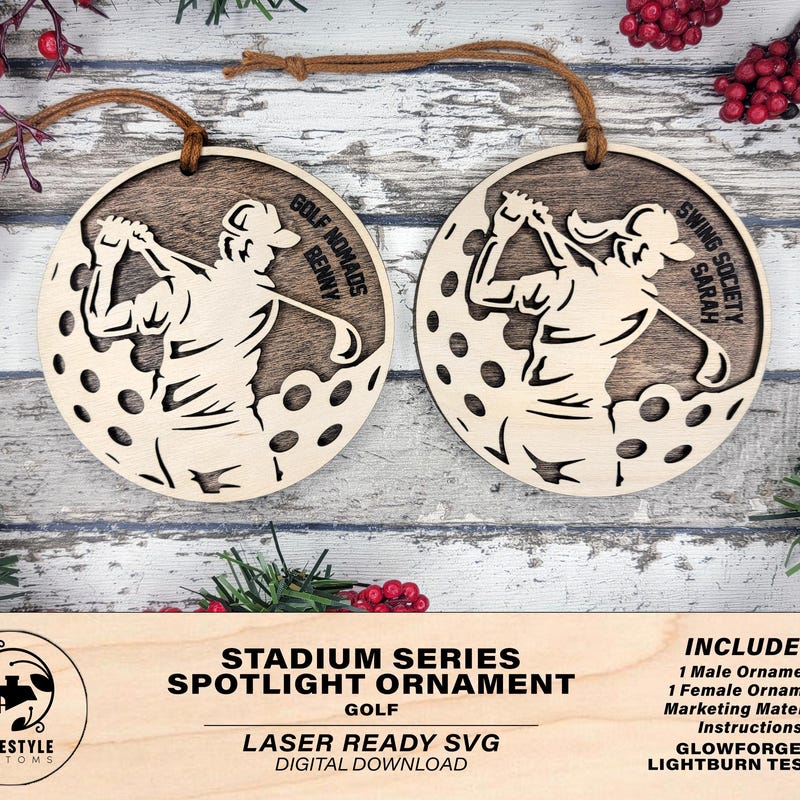 Laser Cut Golf Ornaments - Etsy