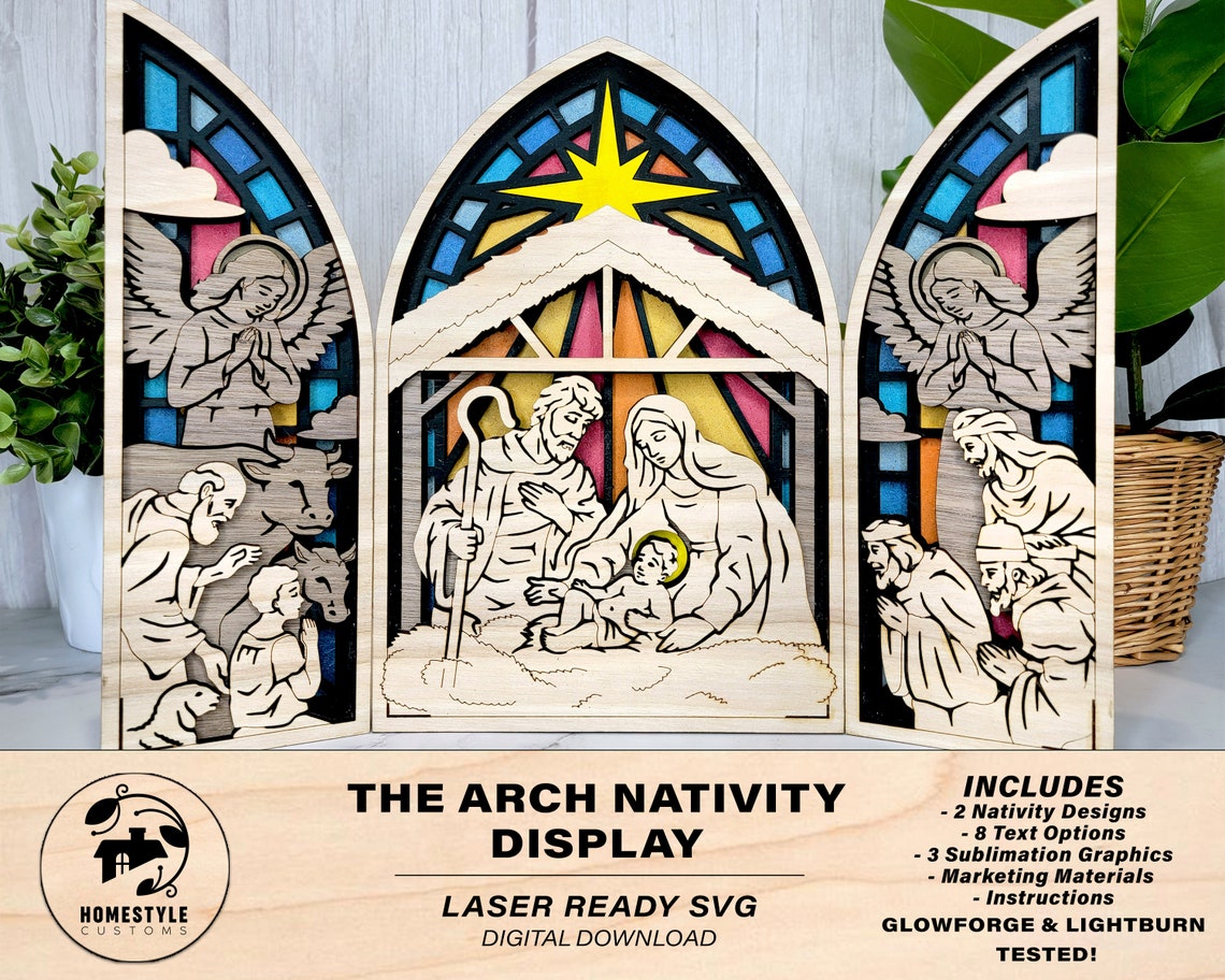 The Arch Nativity Display - Two 4 Layer Nativity Designs Included ...