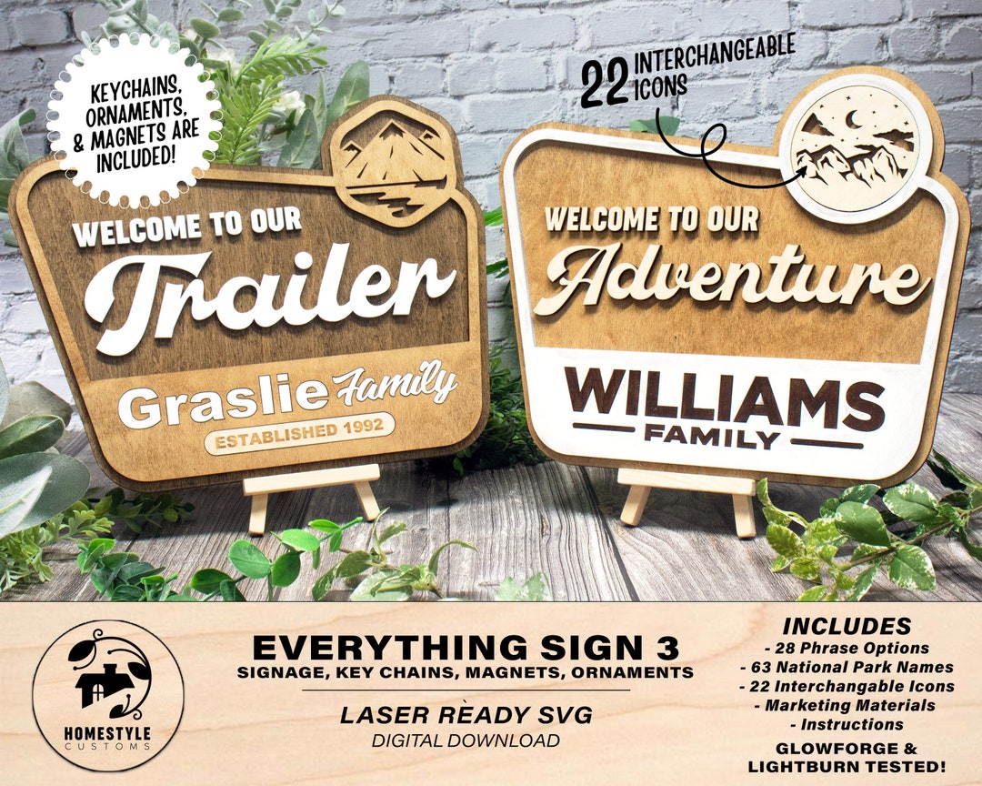 Everything Sign 3 Bundle - 28 Phrases, 29 Interchangeable Icons ...