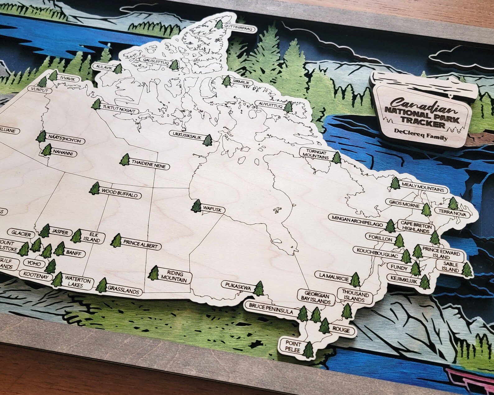 The Canadian National Parks Travel Map - 3 Backgrounds & 5 Customizable ...