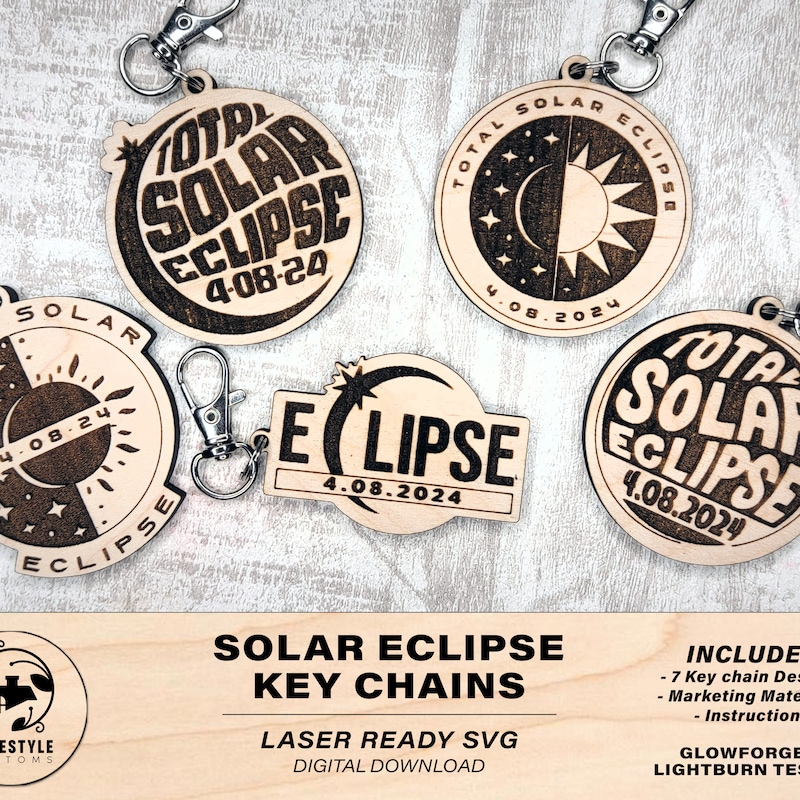 Solar Eclipse Keychains - Etsy