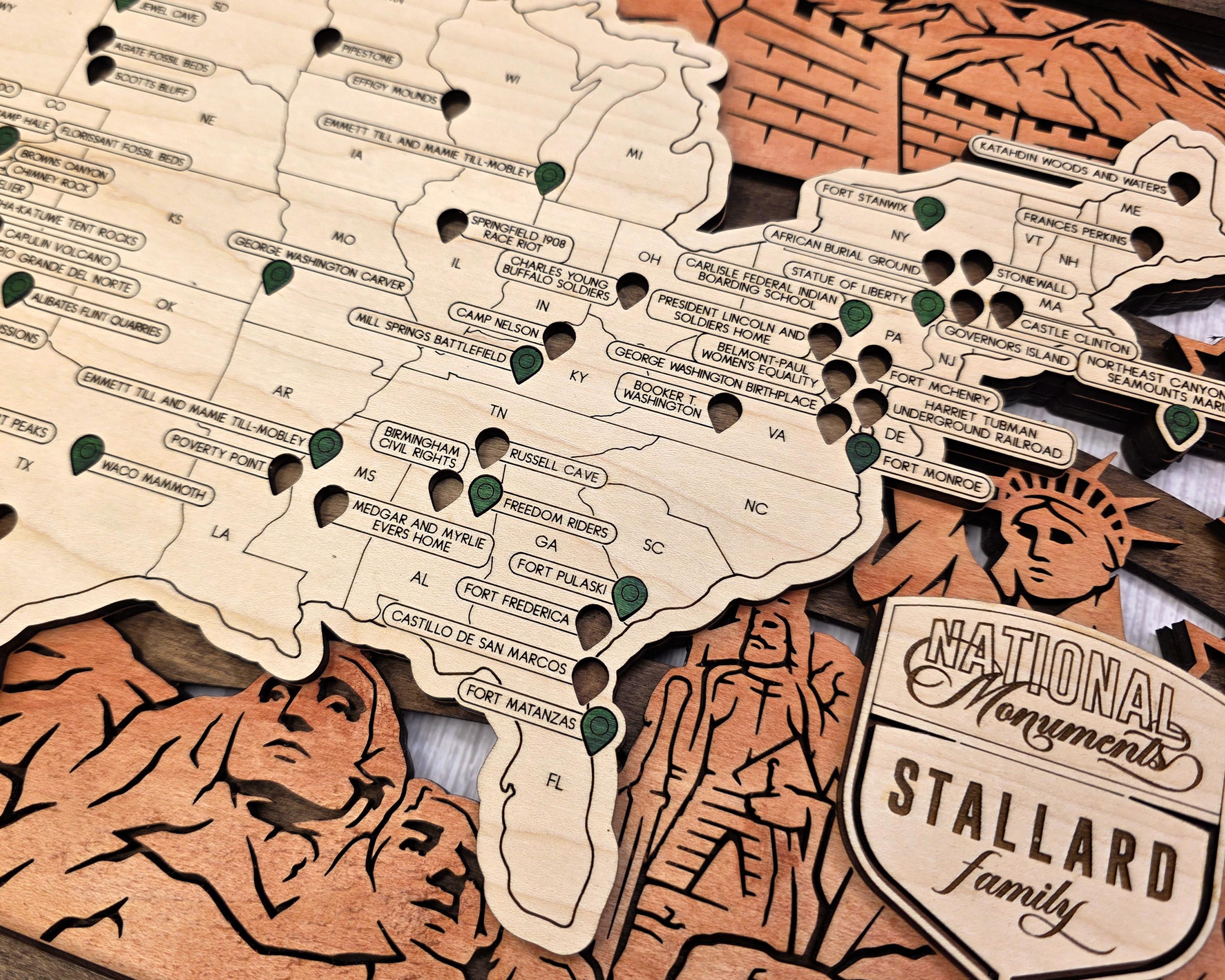The National Monuments Tracker Map - SVG, PDF, AI Files - Works With ...