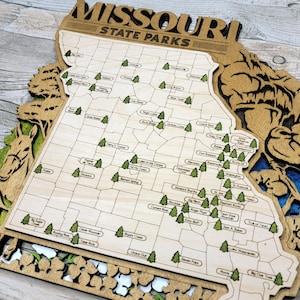The Missouri State Park Map - Custom and Non Customizable Options - SVG ...