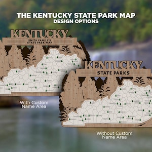 The Kentucky State Park Map - Custom and Non Customizable Options - SVG ...
