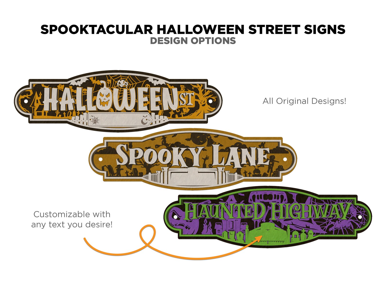 Spooktacular Halloween Street Signs - 3 Street Signs Designs Included ...