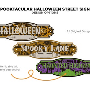 Spooktacular Halloween Street Signs - 3 Street Signs Designs Included ...