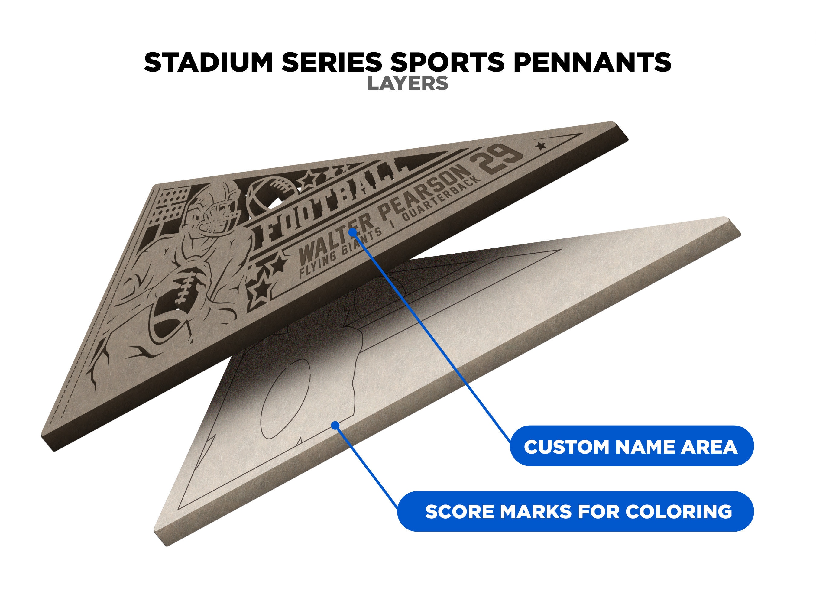 Stadium Series Sports Pennants - Cheerleading - 12 Variations Included ...