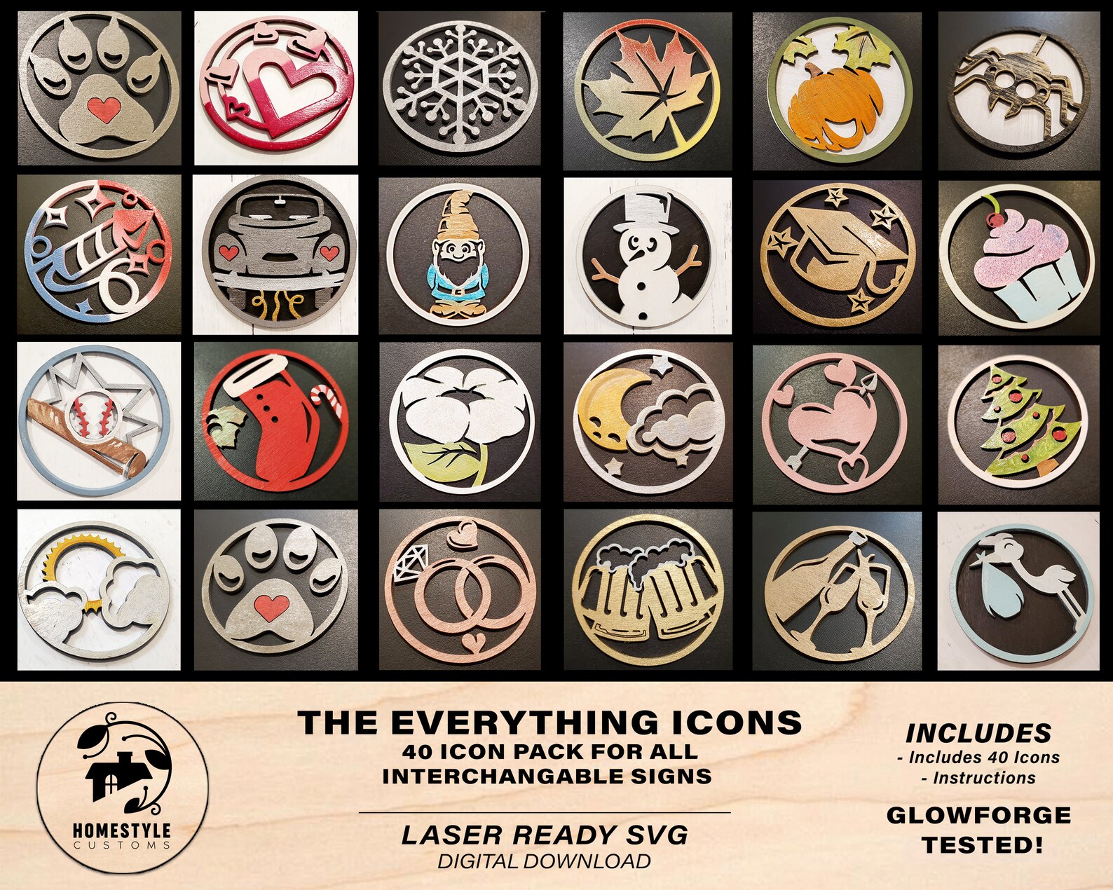 The Everything Icon Pack - Fits All Everything Signage - SVG Download ...