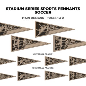 Stadium Series Sports Pennants - 5 Sports - 60 Variations Included ...