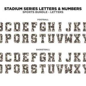 Stadium Series Letters and Numbers Bundle - Customizable and Non ...