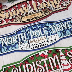 Merry Christmas Street Signs - 3 Street Signs Designs Included - SVG ...