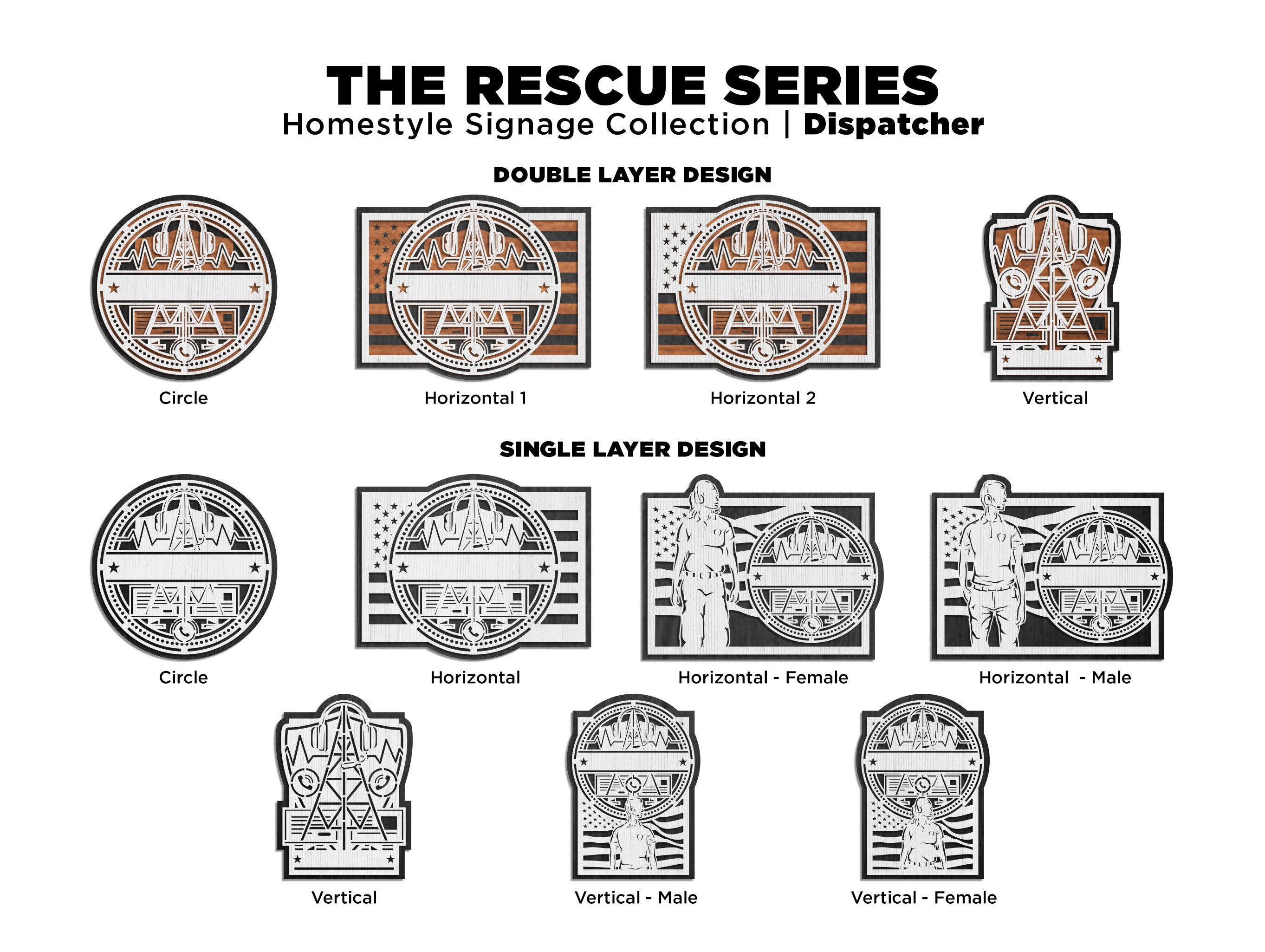 The Rescue Series Signage Dispatcher 22 Designs SVG File - Etsy