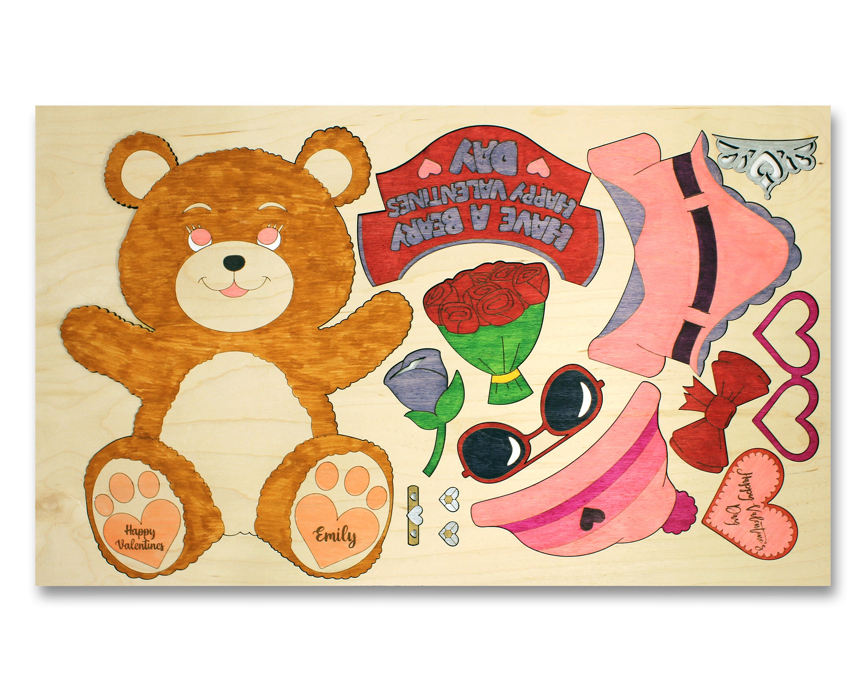 Valentines DIY Build a Bear Crafts Girl & Boy Versions SVG - Etsy