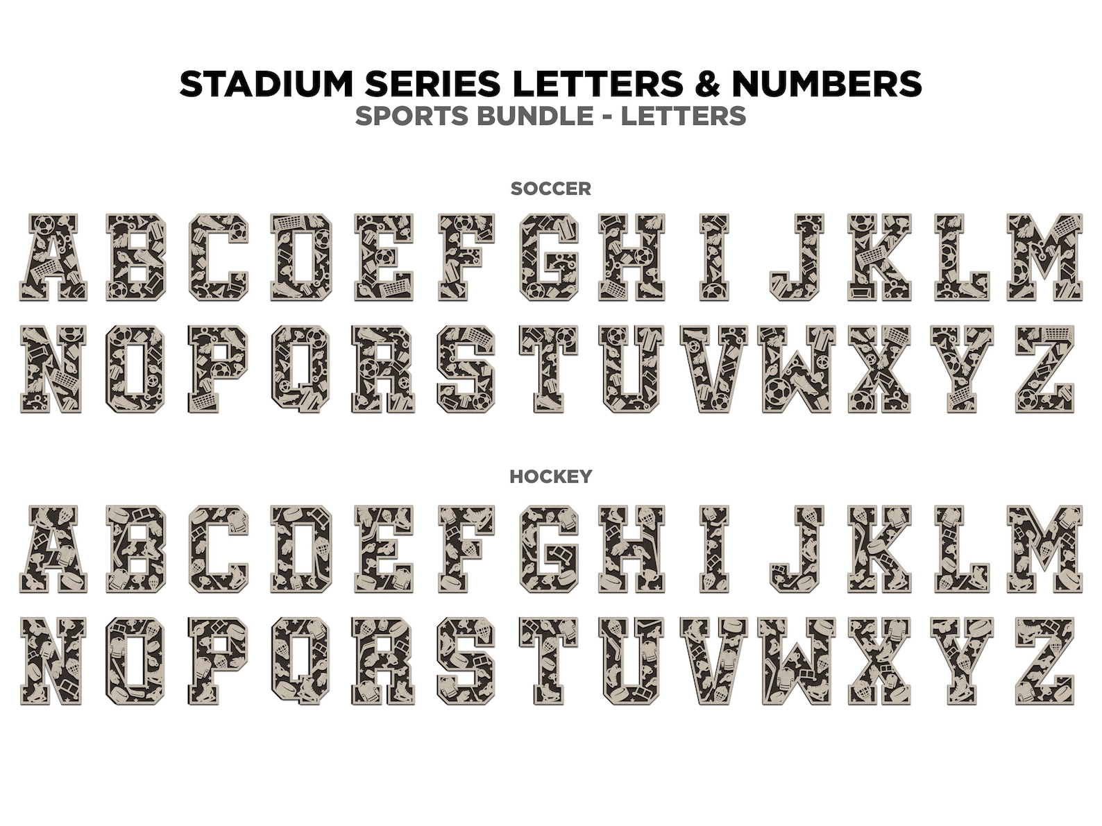 Stadium Series Letters and Numbers Bundle - Customizable and Non ...