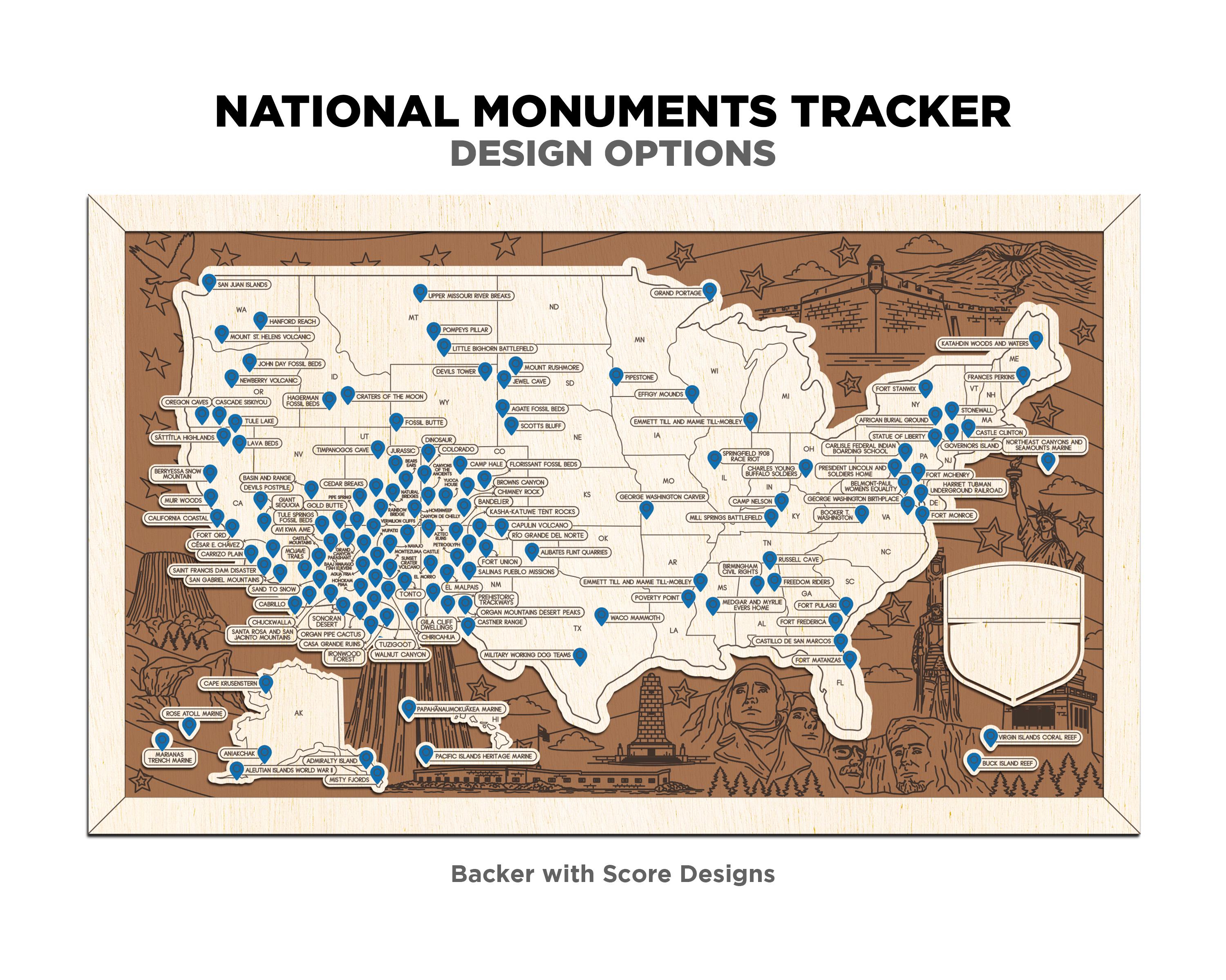 The National Monuments Tracker Map - SVG, PDF, AI Files - Works With ...