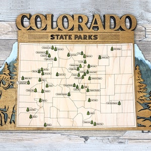 The Colorado State Park Map - Custom and Non Customizable Options - SVG ...