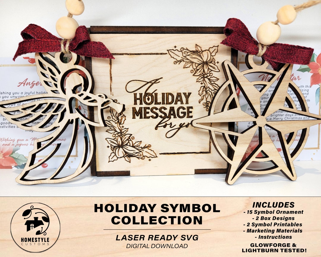 Holiday Symbol Collection - 15 Symbol Ornaments - 15 Prints - 2 Box ...