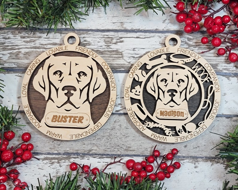 Labrador Retriever Adorable Dog Ornaments 2 Ornaments - Etsy