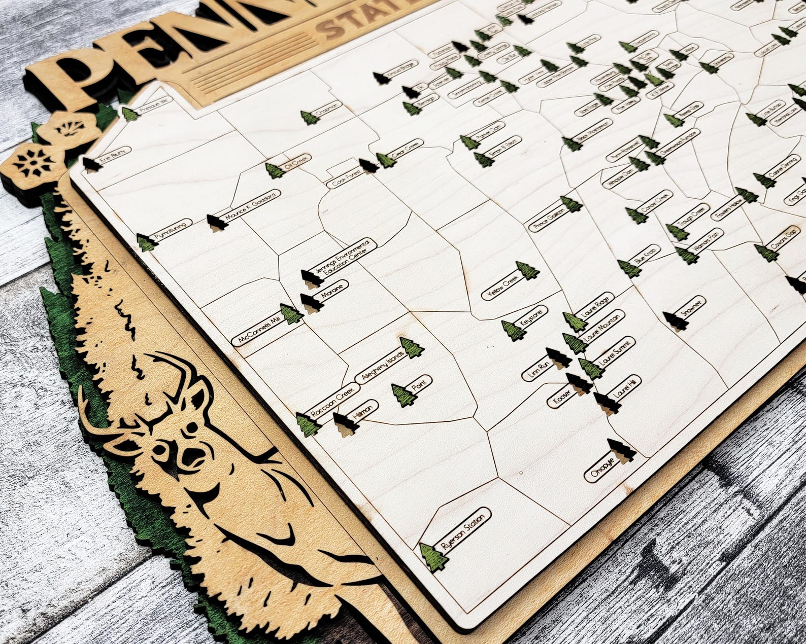 The Pennsylvania State Park Map - Custom and Non Customizable Options ...