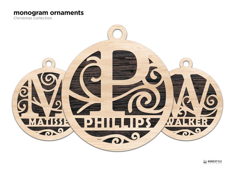 Monogram Ornament Bundle - A-Z in Two Styles - 48 Designs - SVG File ...