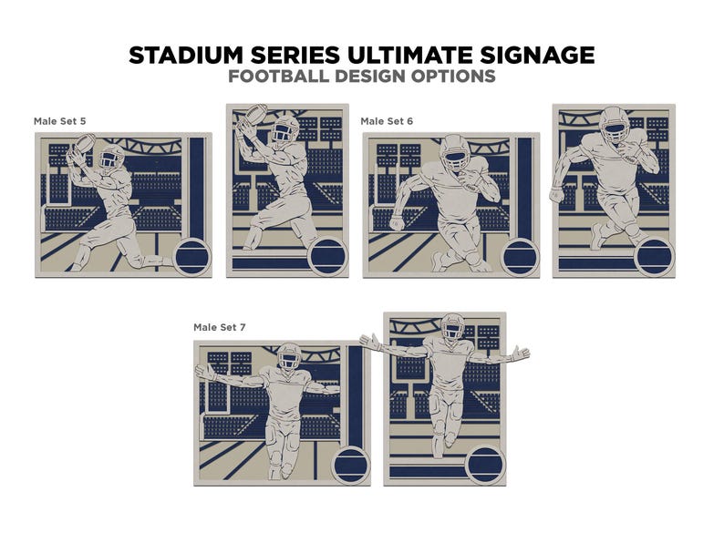 Stadium Series Ultimate Signage - Football - 7 Poses Male and Female ...