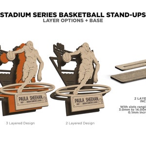 Stadium Series Stand Ups - Basketball - 5 Poses in 2 Cut Formats and 1 ...