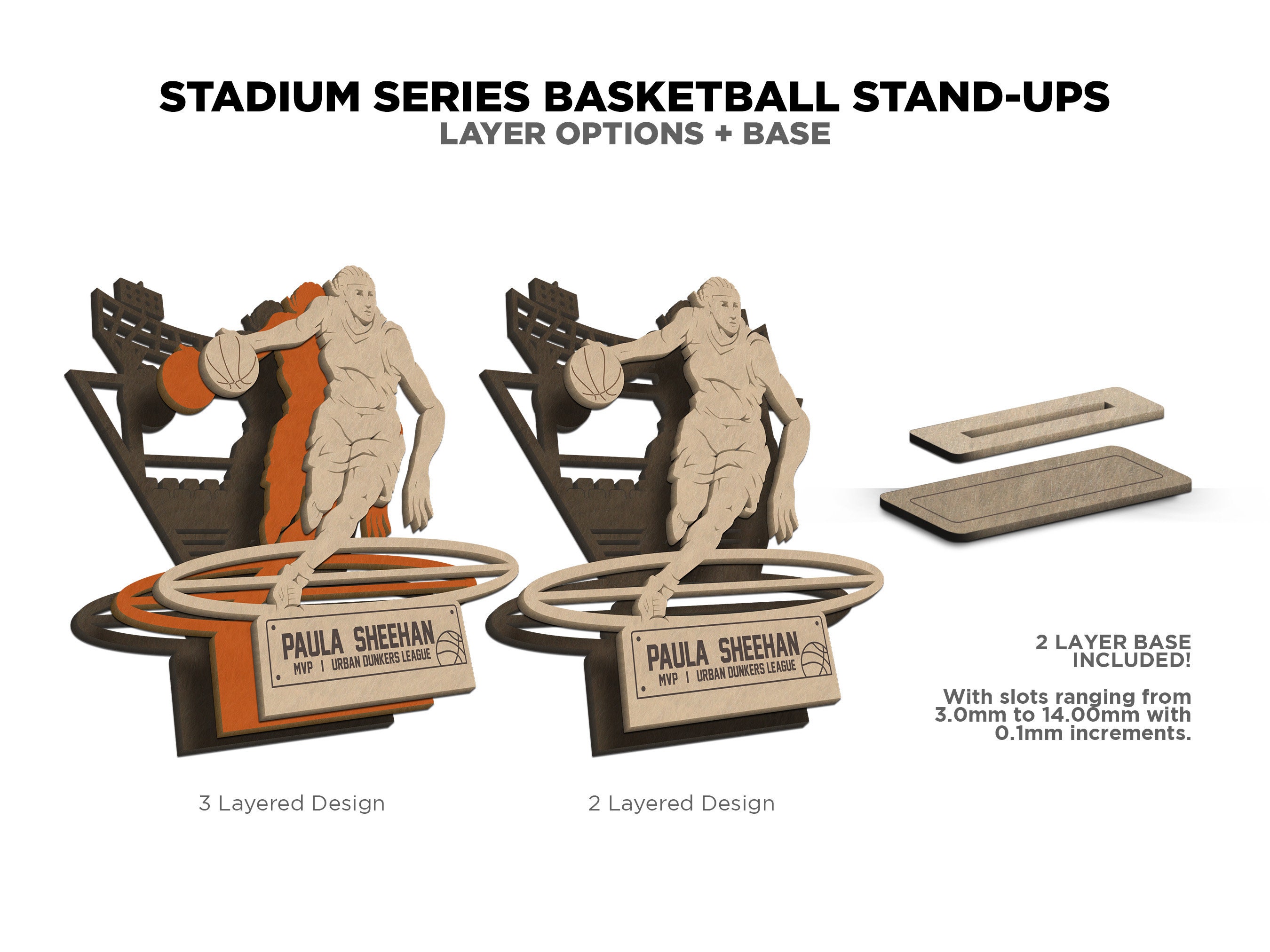 Stadium Series Stand Ups - Basketball - 5 Poses in 2 Cut Formats and 1 ...