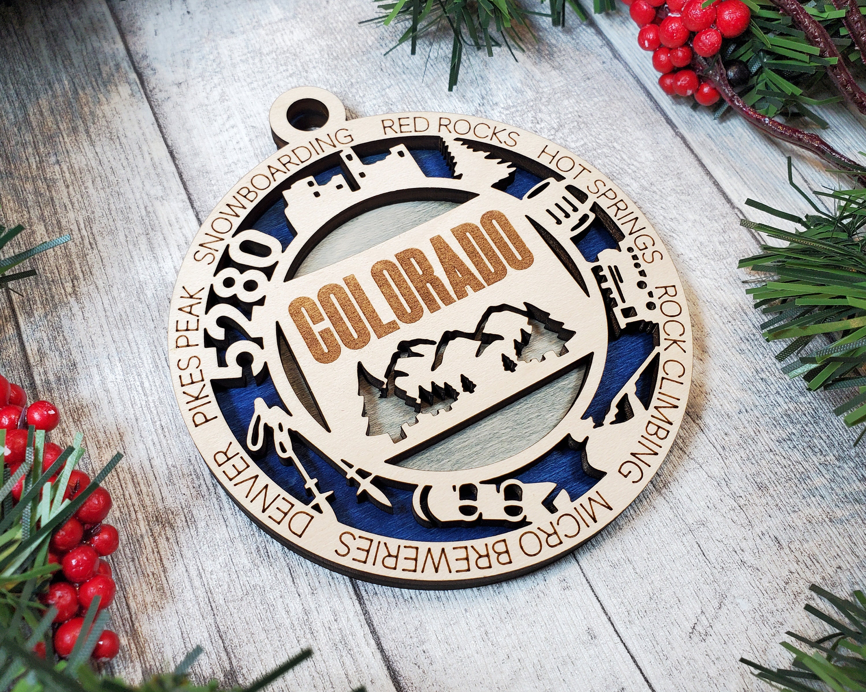 Colorado State Ornament - SVG File Download - Sized for Glowforge ...