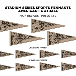 Stadium Series Sports Pennants - 5 Sports - 60 Variations Included ...