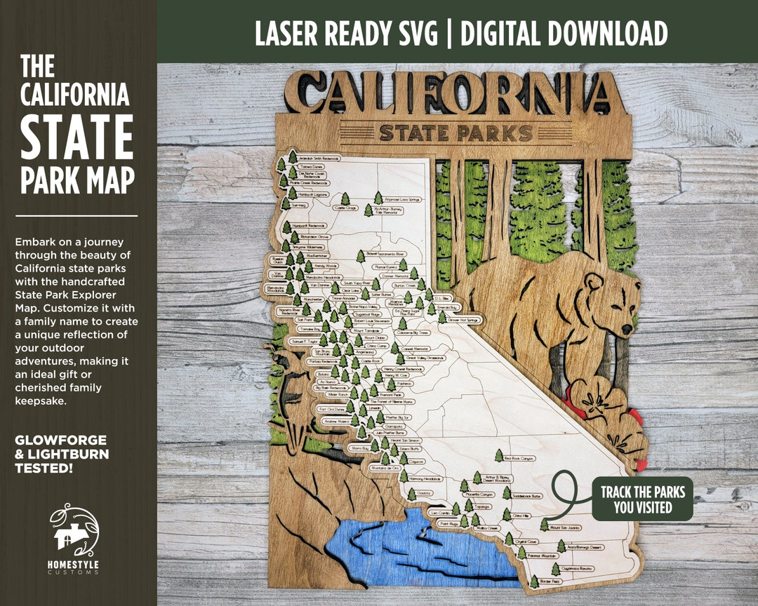 The California State Park Map - Custom and Non Customizable Options ...