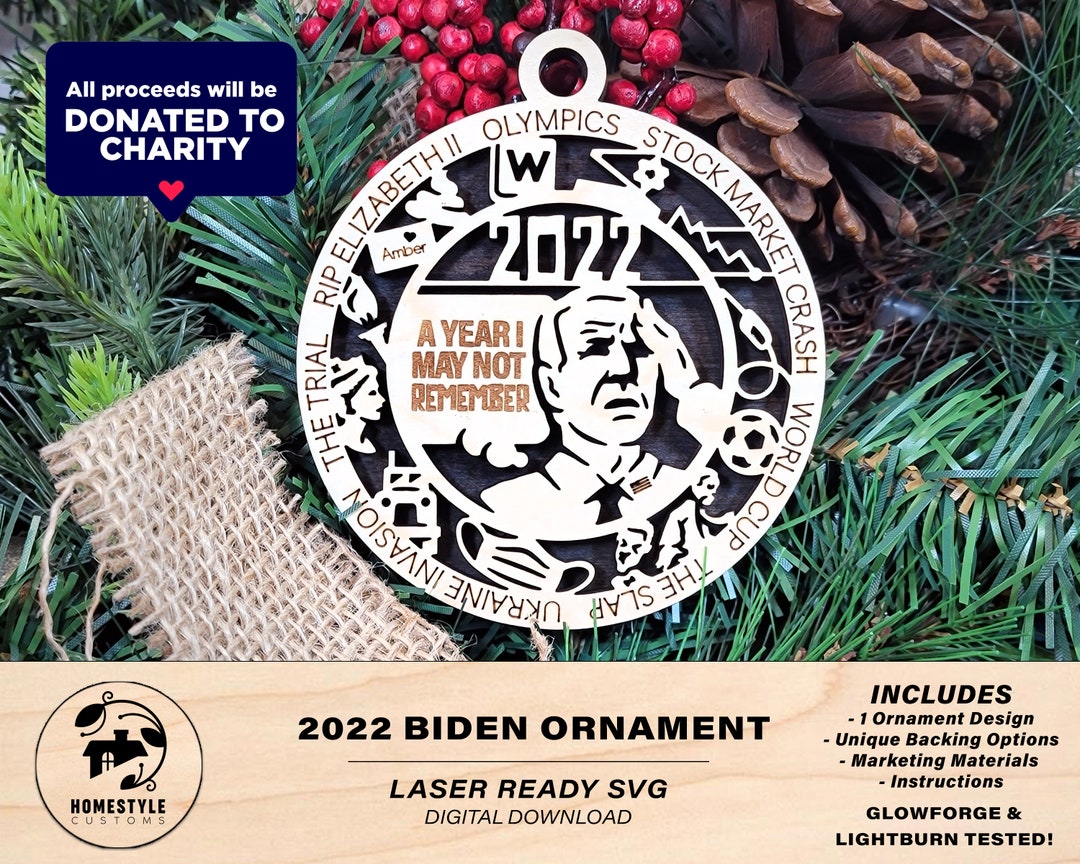 Biden Themed Ornament - All Proceeds Donated to Charity - SVG, PDF, AI ...