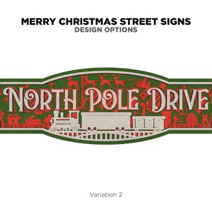 Merry Christmas Street Signs - 3 Street Signs Designs Included - SVG ...