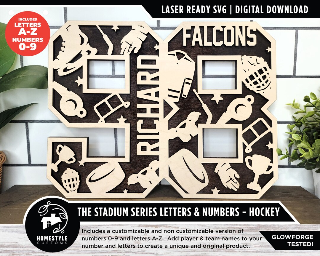 Stadium Series Letters and Numbers - Hockey - Customizable and Non ...