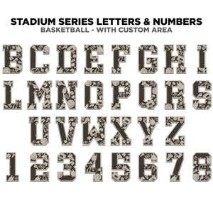 Stadium Series Letters and Numbers - Basketball - Customizable and Non ...