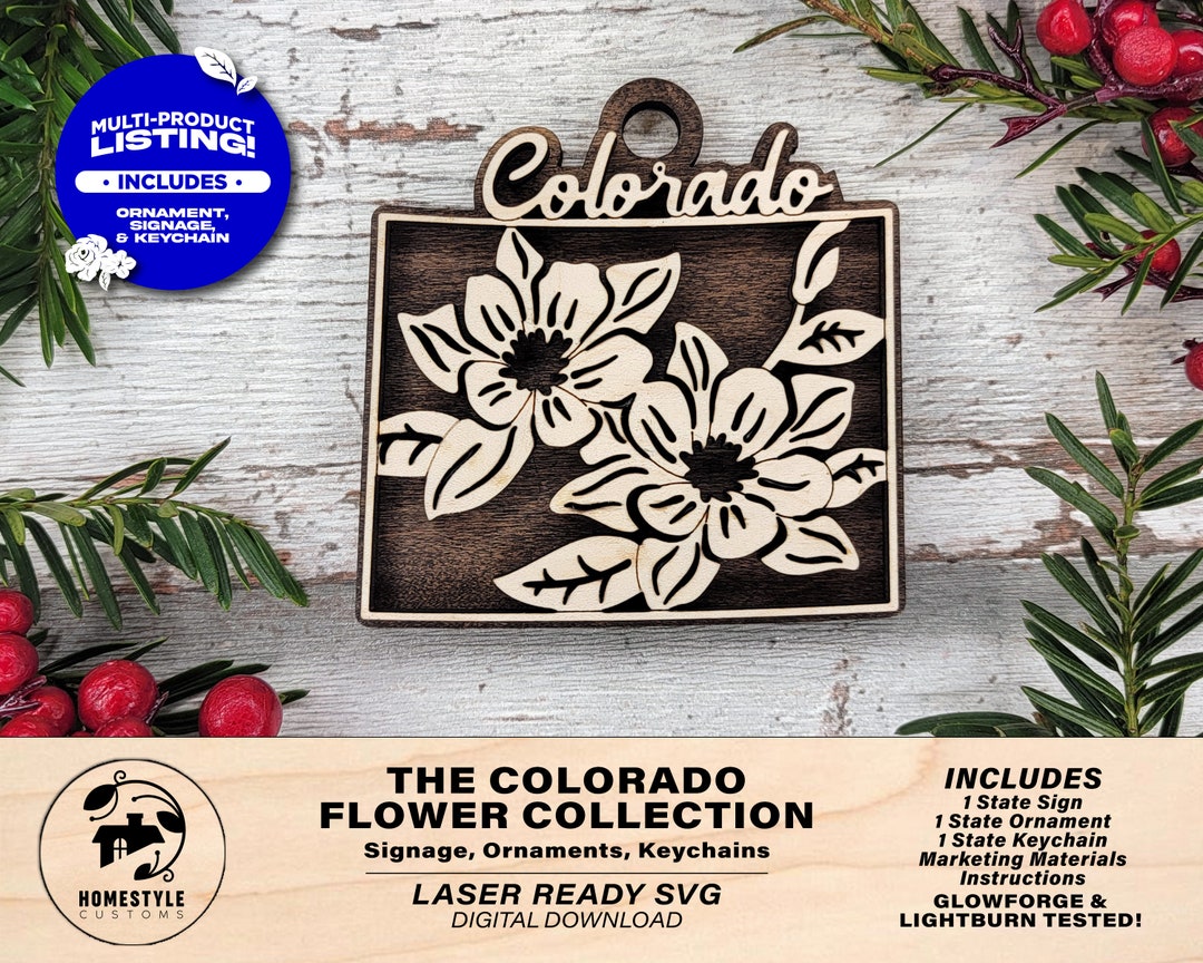 Colorado State Flower Collection - Ornaments, Keychains & Signage ...