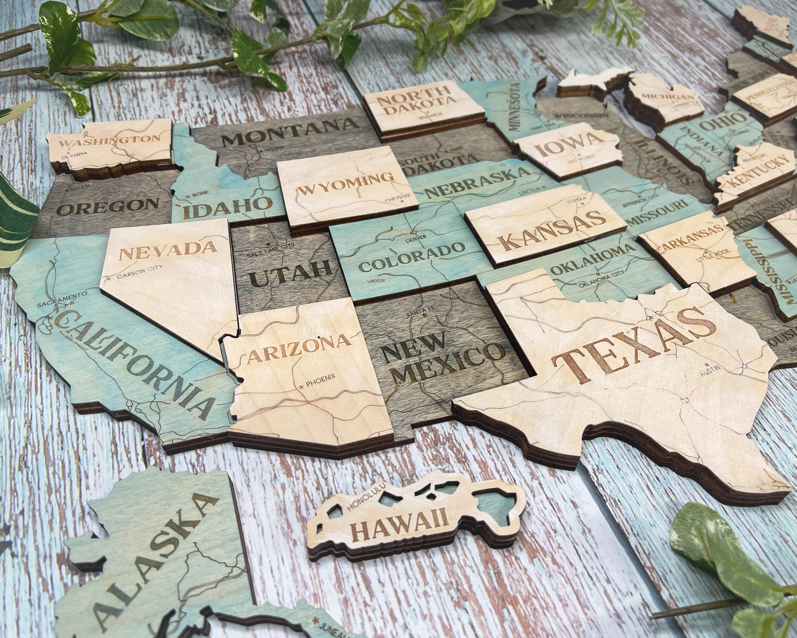 The Homestyle 3D USA Map - 3 Engrave, 7 Sizes With 2 Oversize Options ...