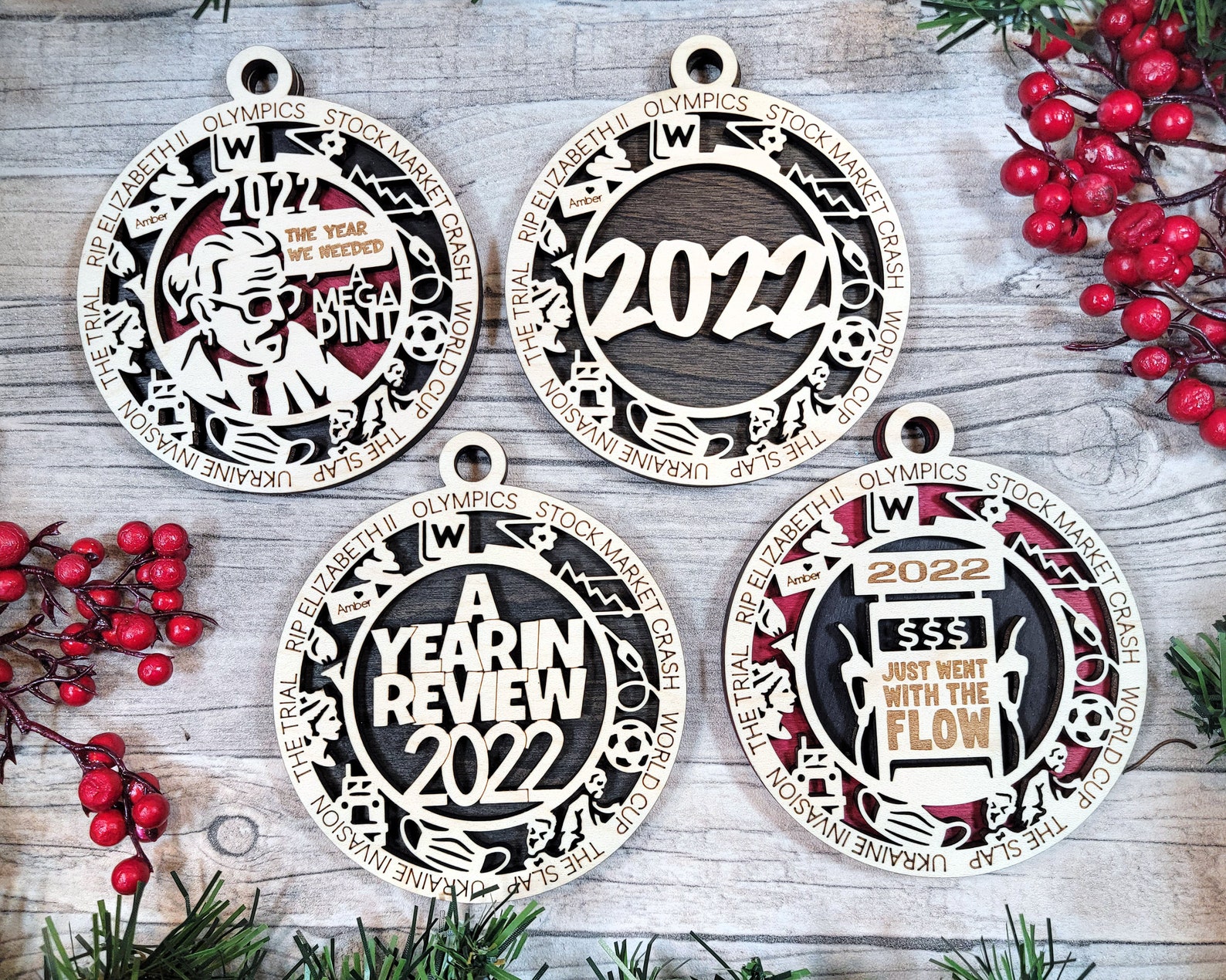 2022 Themed Ornaments - 10 Unique Designs - SVG, PDF, AI File Download ...