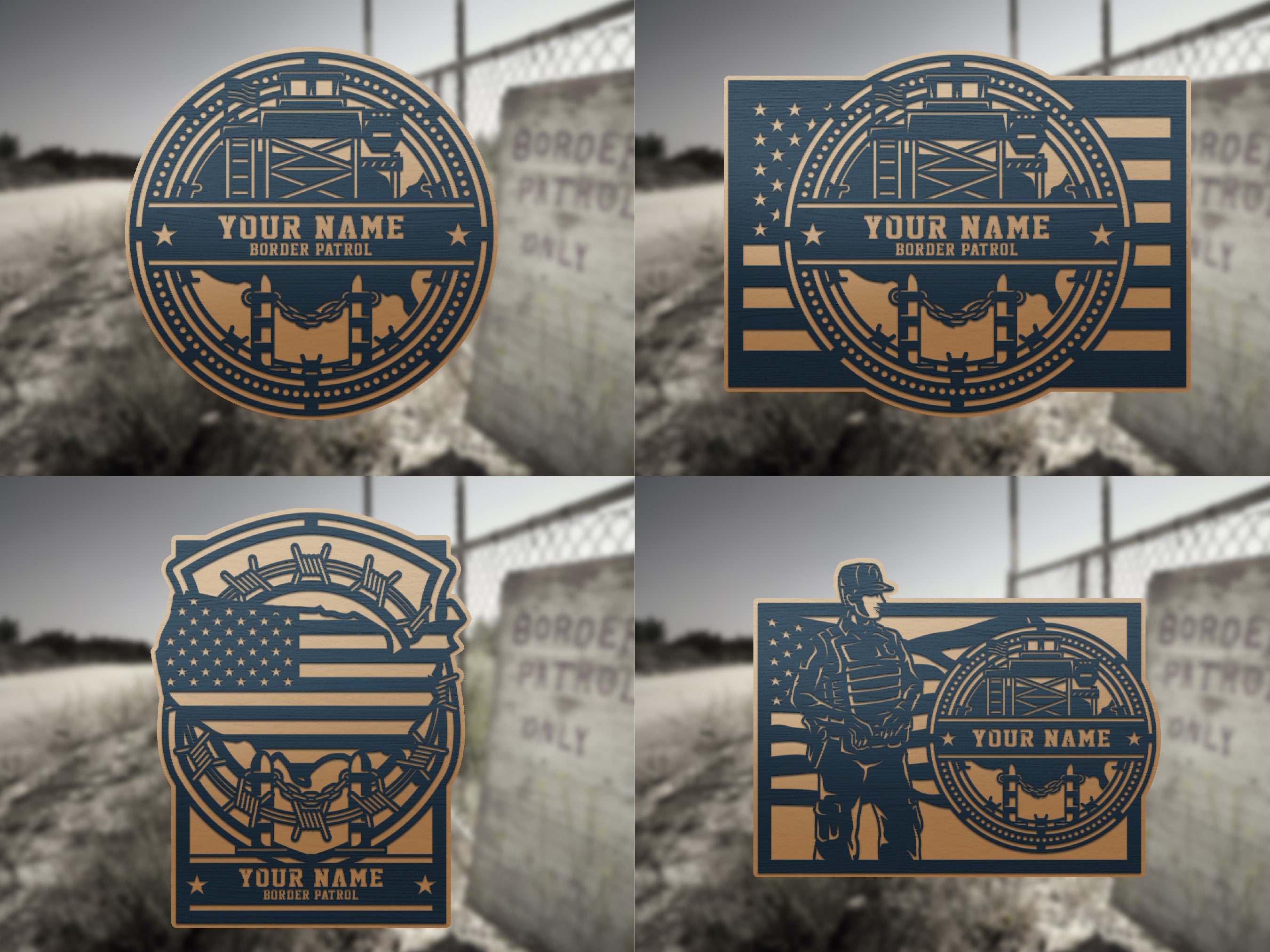 The Rescue Series Signage Border Patrol 22 Designs SVG - Etsy