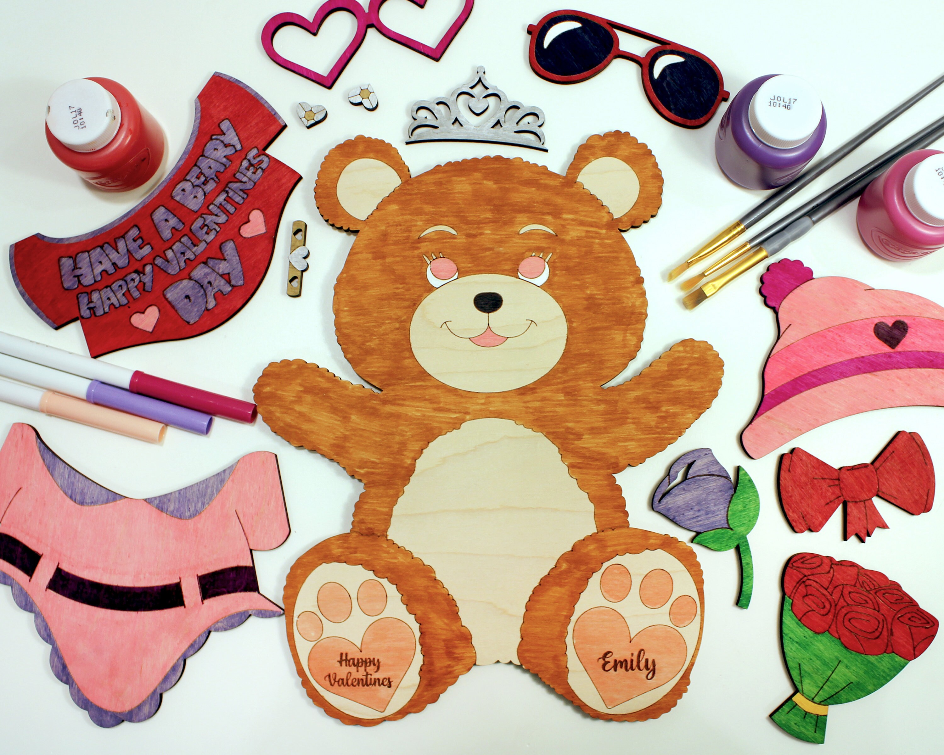 Valentines DIY Build a Bear Crafts Girl & Boy Versions SVG - Etsy