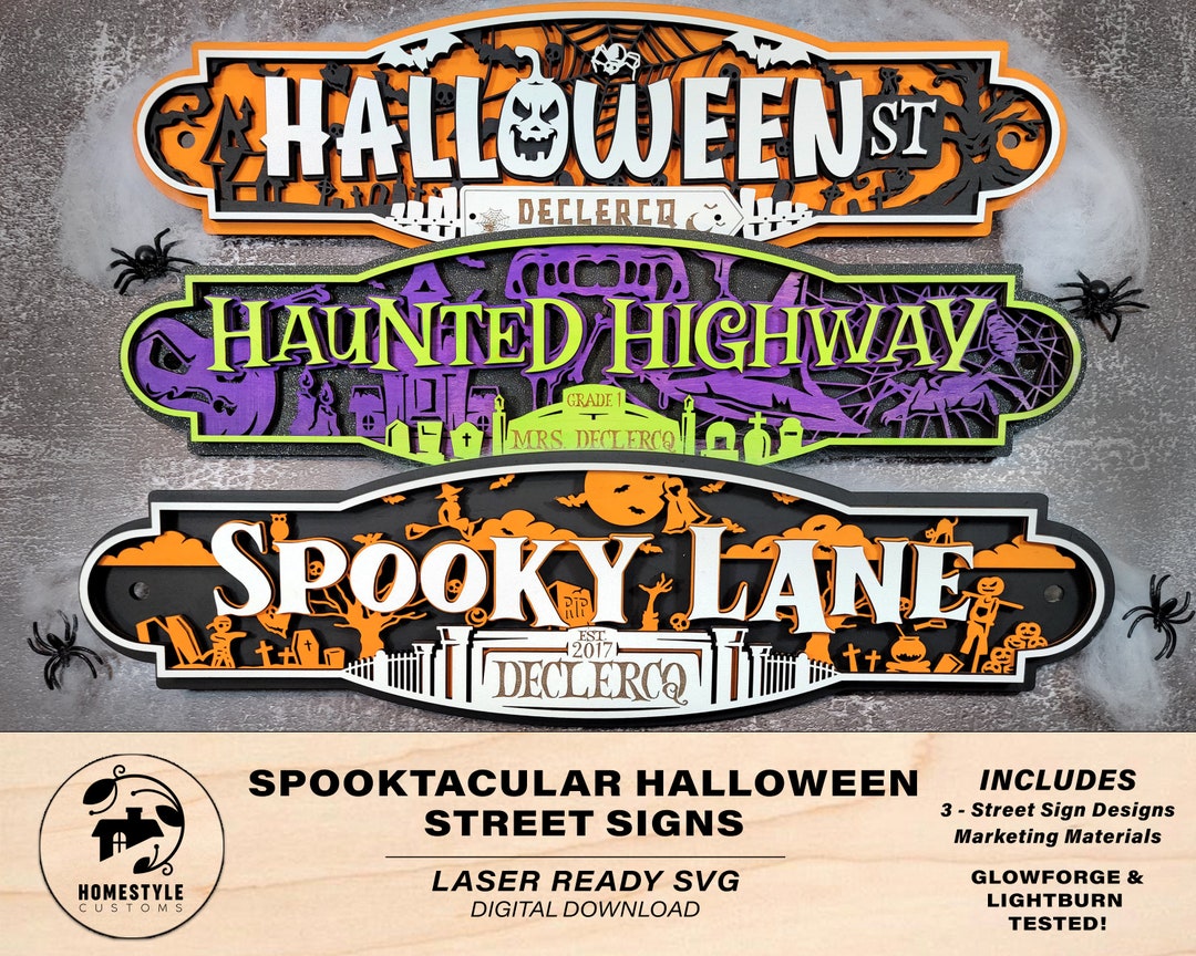 Spooktacular Halloween Street Signs - 3 Street Signs Designs Included ...