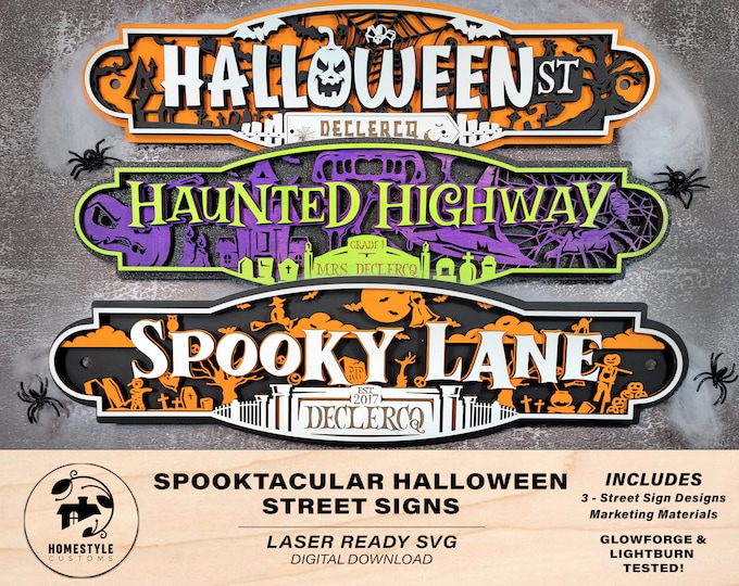 Spooktacular Halloween Street Signs 3 Street Signs Designs Included SVG ...