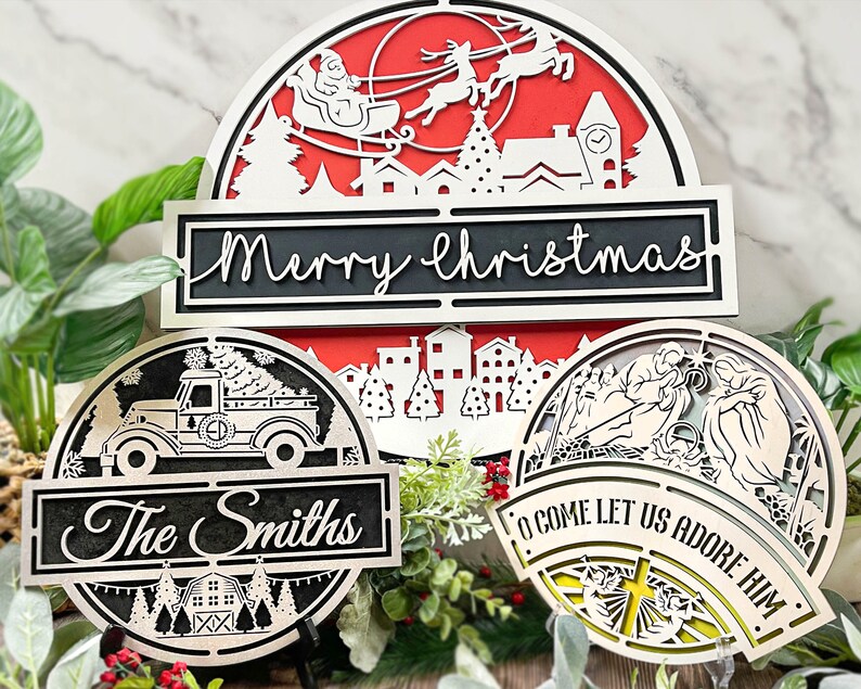 Christmas Signage Set - 40 Regular and Oversize Options Included - SVG ...