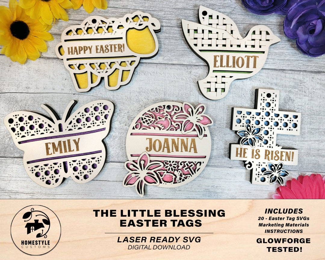 The Little Blessing Easter Tags - 20 Unique Designs - SVG, PDF, AI File ...