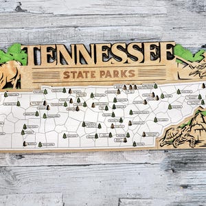 The Tennessee State Park Map - Custom and Non Customizable Options ...