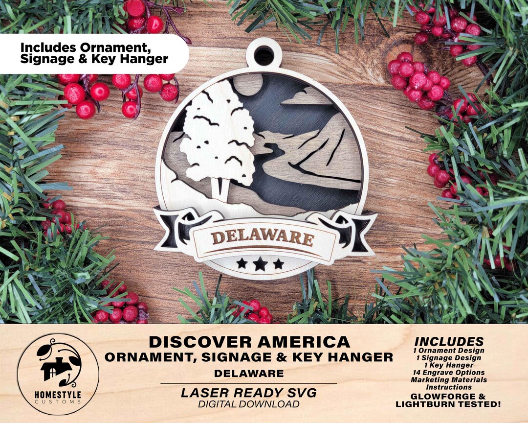 Delaware Discover America Set - Includes Ornaments, Signage & Key ...