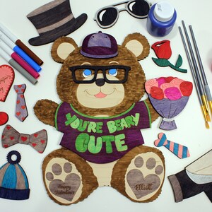Valentines DIY Build a Bear Craft - Boy Version - SVG File Download ...