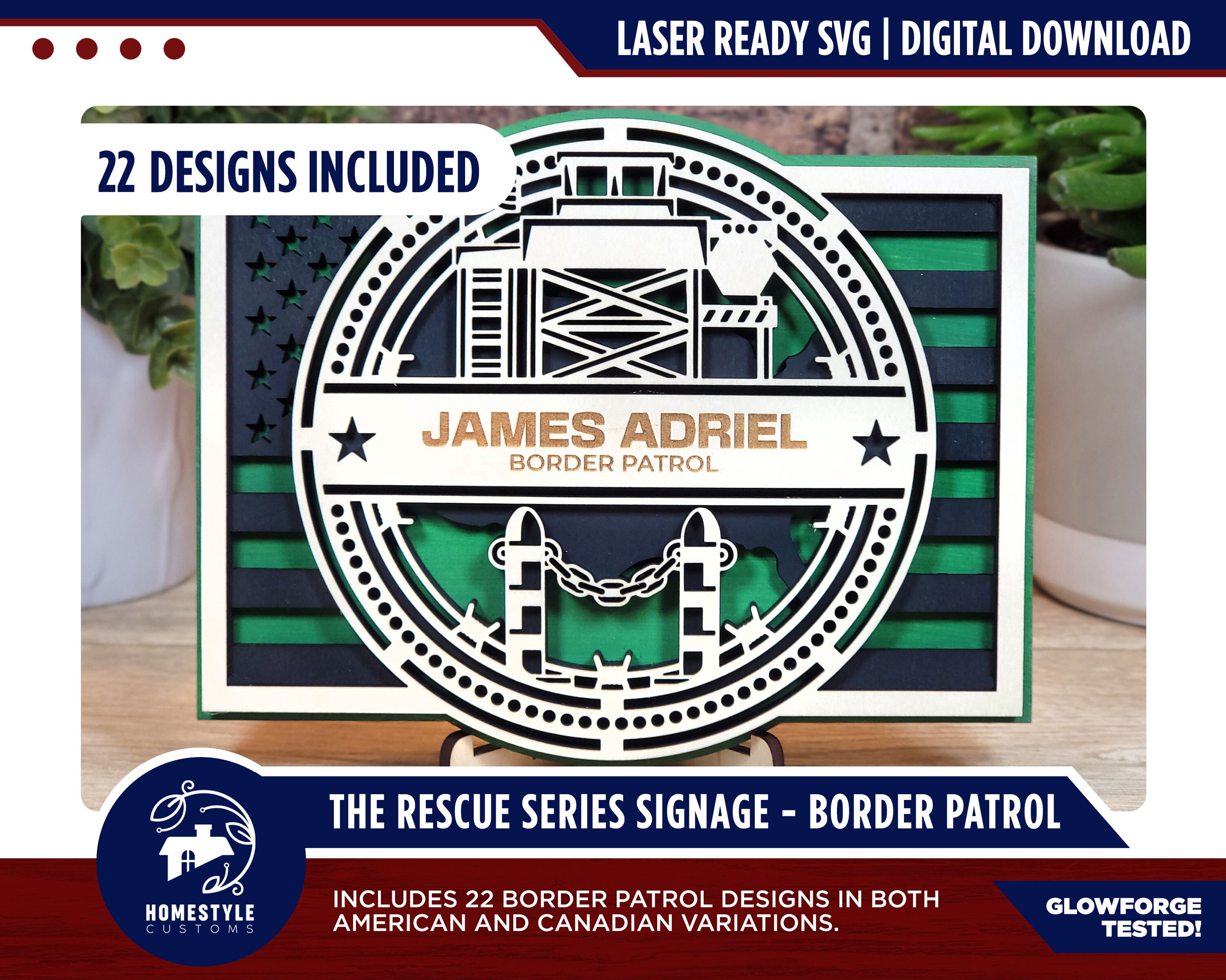 The Rescue Series Signage Border Patrol 22 Designs SVG - Etsy