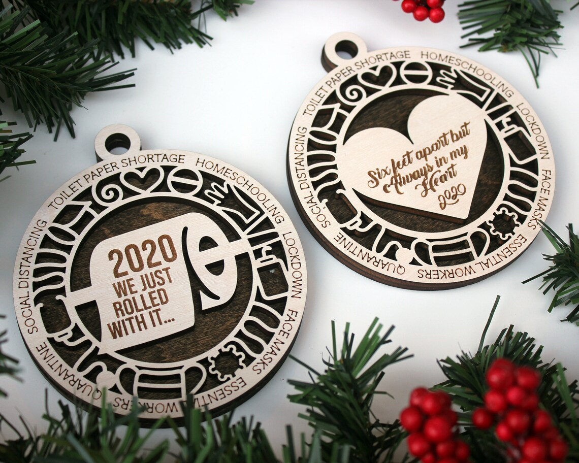 2020 Commemorative Ornament Pack SVG File Download Sized | Etsy
