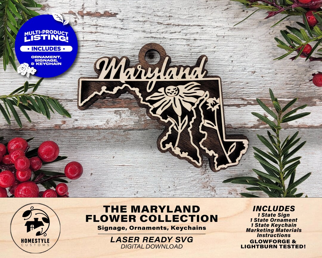Maryland State Flower Collection - Ornaments, Keychains & Signage ...